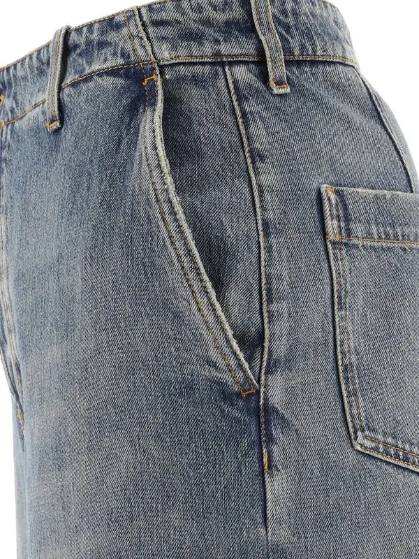 Loewe Wide Leg Jeans In Denim