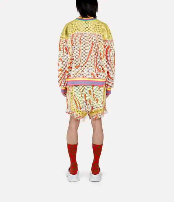 VIVIENNE WESTWOOD Mesh Sweatshirt With Graphic Print - Nude