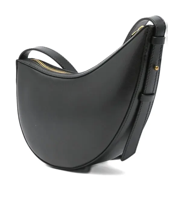 Soeur Zipper Shoulder Bag - Black
