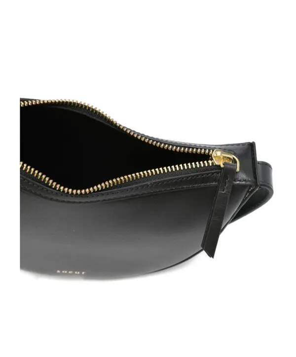 Soeur Zipper Shoulder Bag - Black