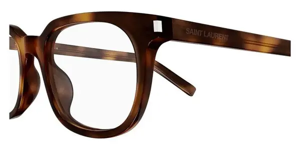 Saint Laurent Rectangle Frame Glasses - Brown