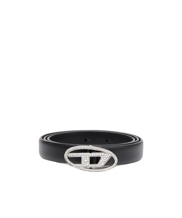 DIESEL® Logo Buckle Belt - Black