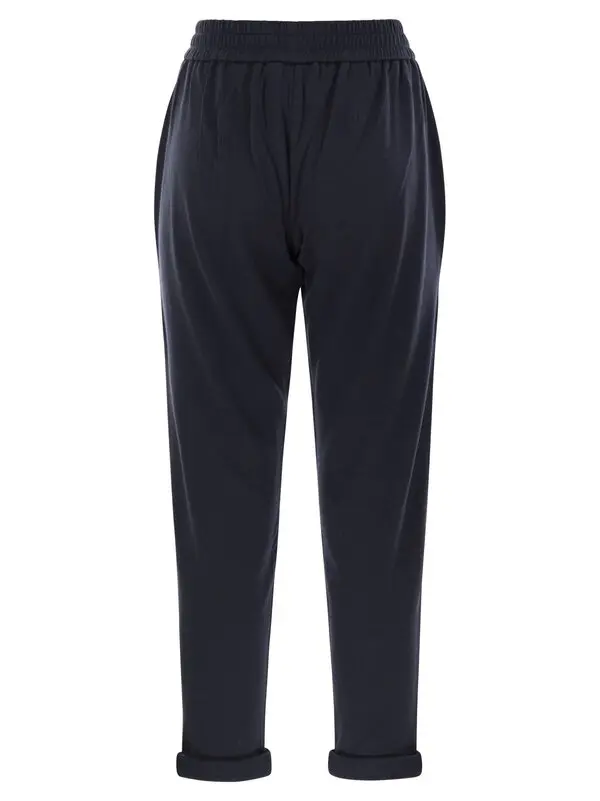 Brunello Cucinelli Elastic Waistband Joggers With Drawstring And Side Pockets - Black