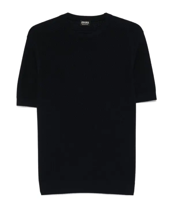 Zegna Knitted T-shirt - Black
