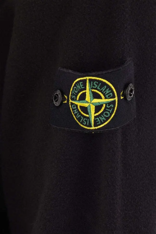 Stone Island Compass-motif Mock Neck Layered Sweatshirt