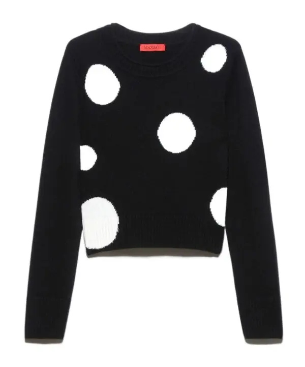 MAXCO. Max&co. Polka-dot Jacquard Jumper