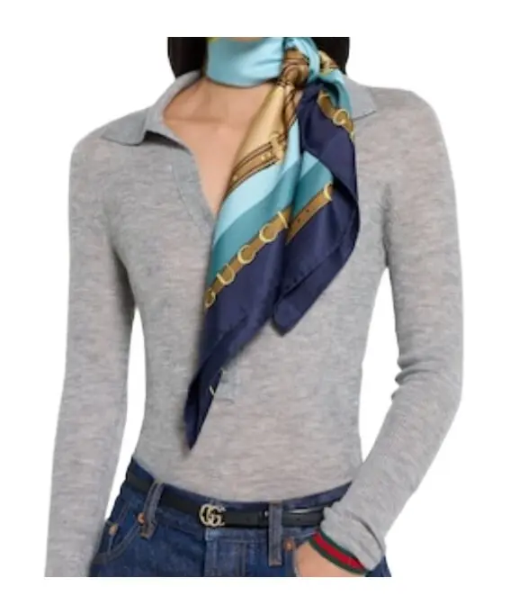 Gucci Striped Equestrian Print Scarf - Multi-color