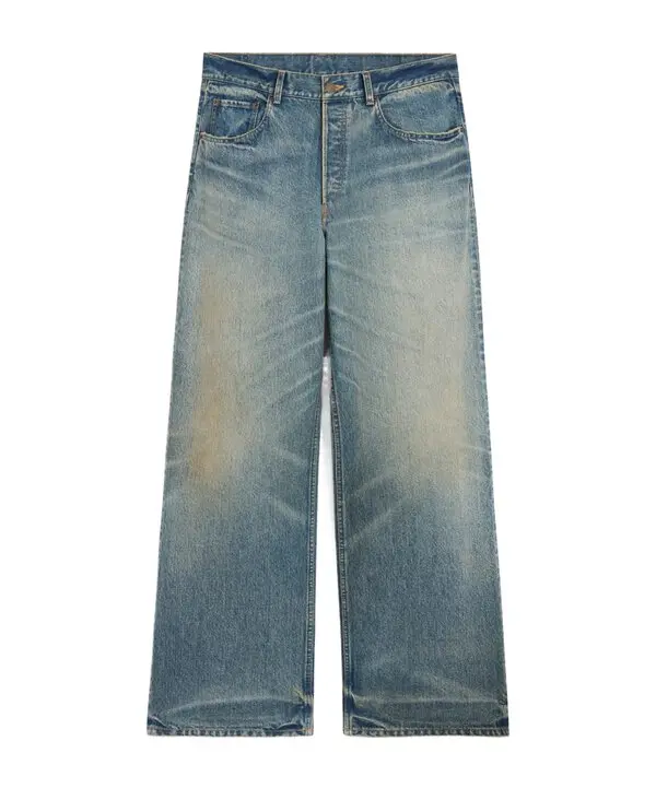 Celine Max Jeans In Cotton Denim - Multicolor
