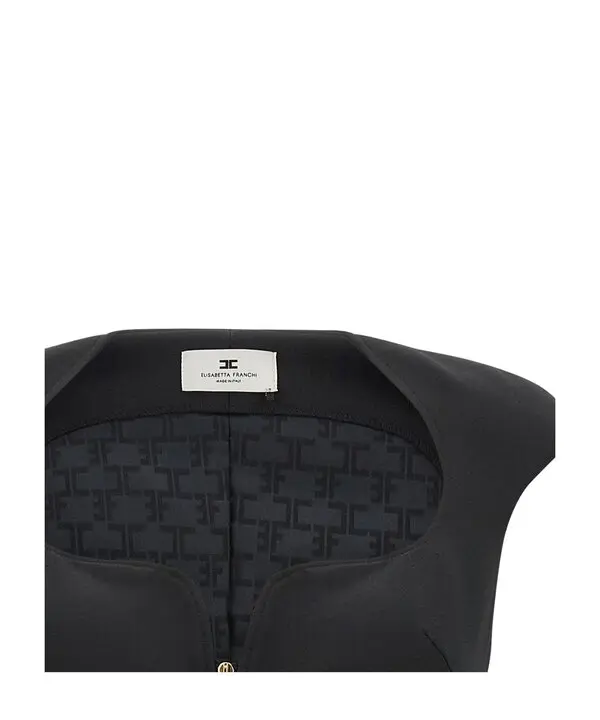 Elisabetta Franchi Zip-front Sleeveless Sheath Dress