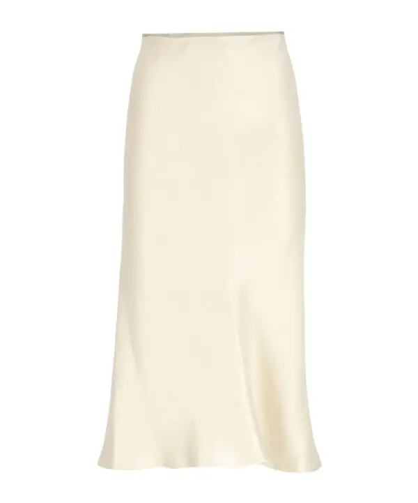 MAISON MARGIELA High Waist Flared Hem Skirt - Light Beige