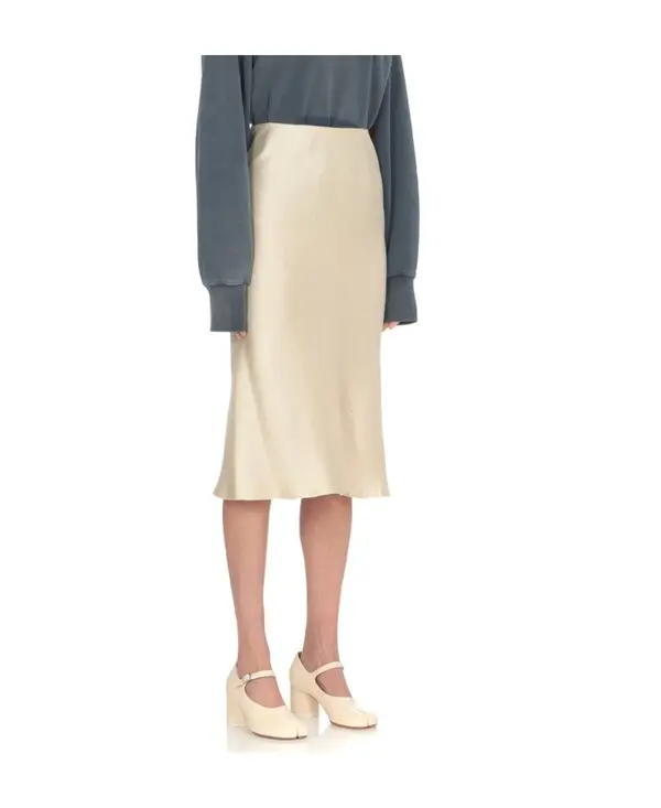 MAISON MARGIELA High Waist Flared Hem Skirt