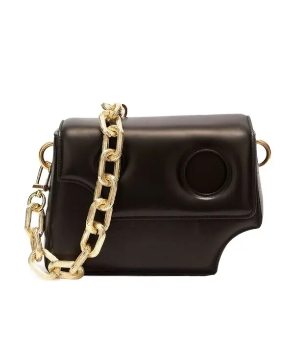 Off-White Burrow Chain-link Detailed Shoulder Bag - Black