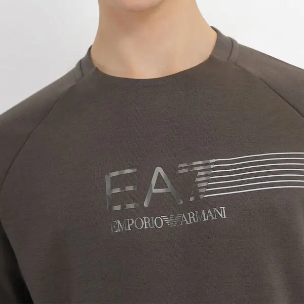 EA7 Printed Crew Neck Sweater
