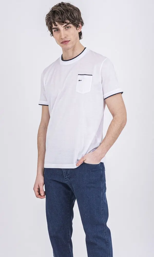 Paul & Shark T-shirt With Round Neck And Short Sleeves - White