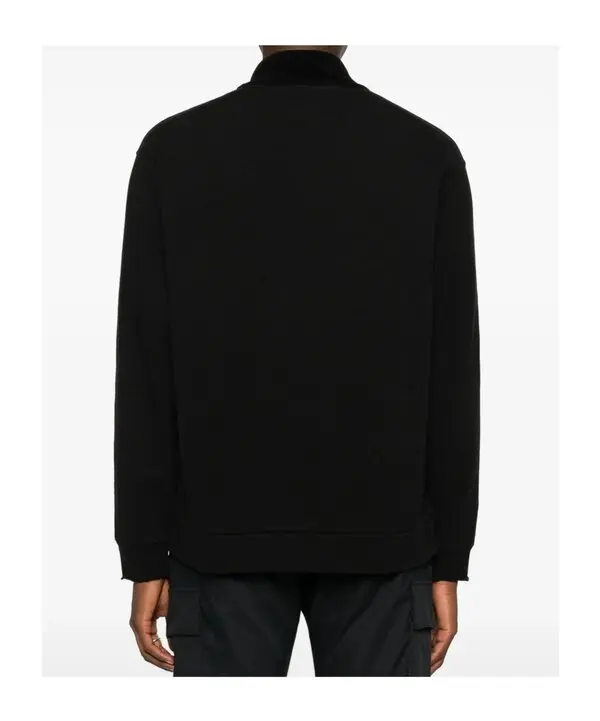 C.P. COMPANY Logo-embroidered Half-zip Sweatshirt - Black