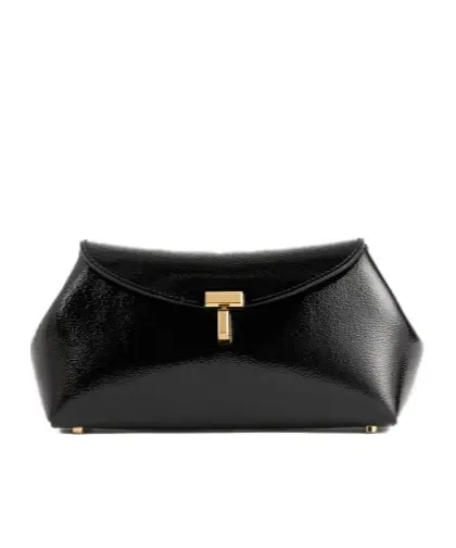 TOTEME T-lock Mini Clutch Bag - Black