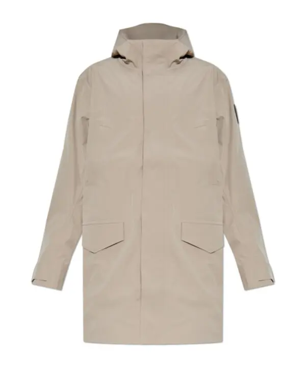 Canada Goose Logo-patch Parka Coat - Limestone