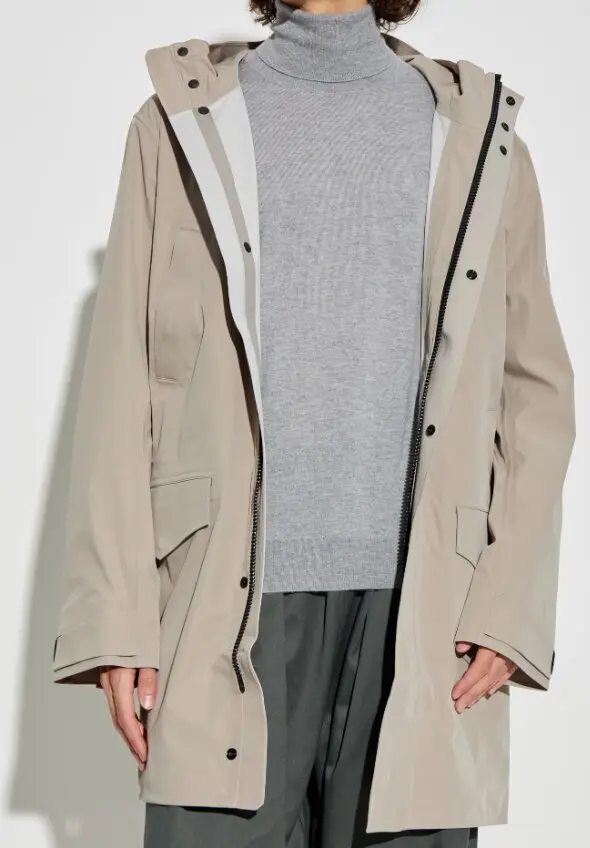 Canada Goose Logo-patch Parka Coat - Limestone