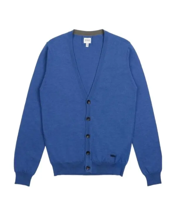 Emporio Armani Logo Knitted Cardigan - Blue
