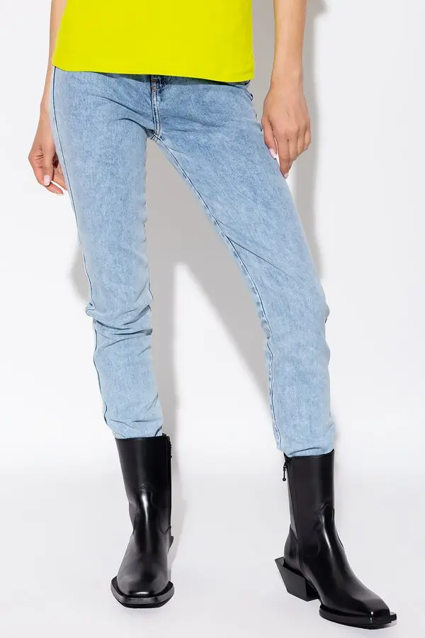 DIESEL® Straight Leg Jeans With Multi-pocket Design - Blue