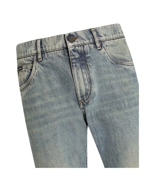 Dolce & Gabbana Logo Plaque Straight Leg Jeans