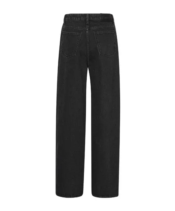 ROTATE BY BIRGER CHRISTENSEN Button-detail Wide Jeans - Black