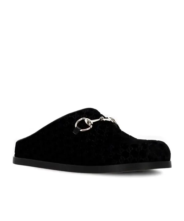 Gucci Monogrammed Slip-on Sandals