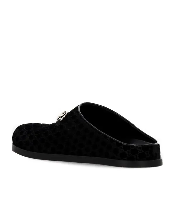 Gucci Monogrammed Slip-on Sandals
