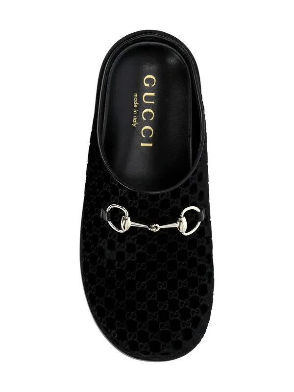 Gucci Monogrammed Slip-on Sandals