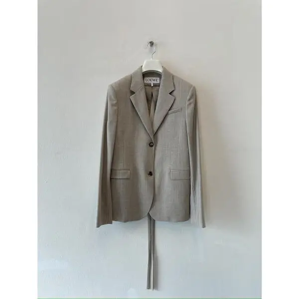 Loewe Single-breasted Tailored Jacket - Light Beige