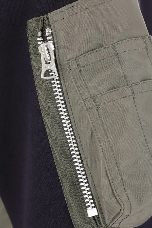 Sacai Panelled Drawstring Hoodie