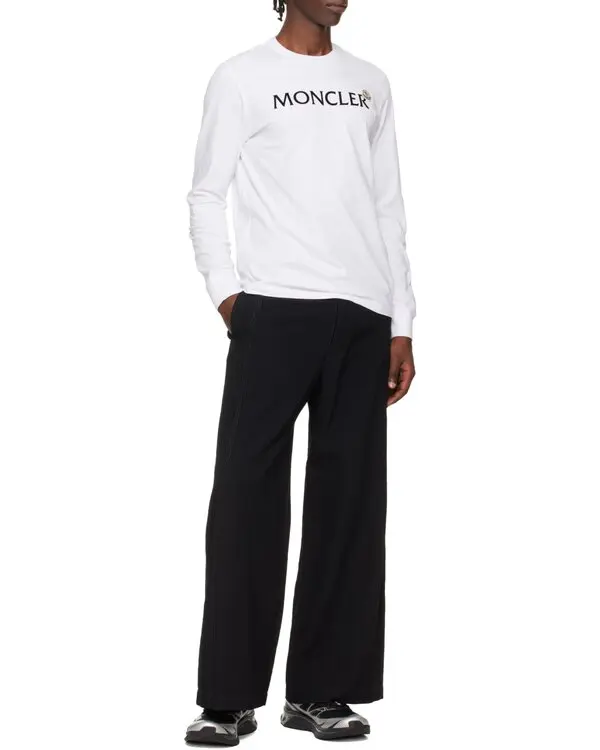 Moncler Logo Long Sleeve T-shirt - White