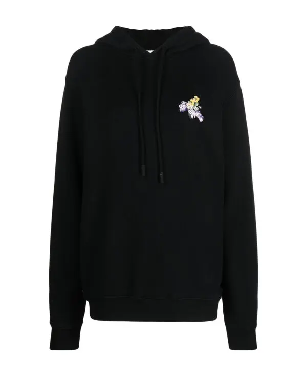 Off-White Floral Arrows Hoodie - Black