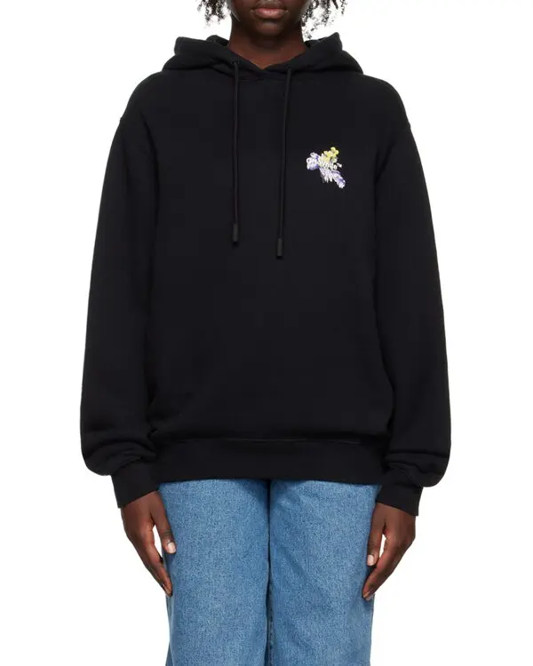 Off-White Floral Arrows Hoodie - Black