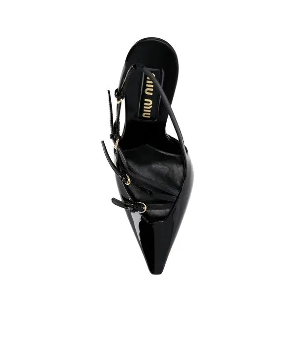 Miu Miu Buckled Slingback High Heel Sandals