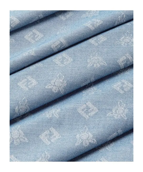 Fendi Ff Jacquard Frayed-edge Scarf - Blue