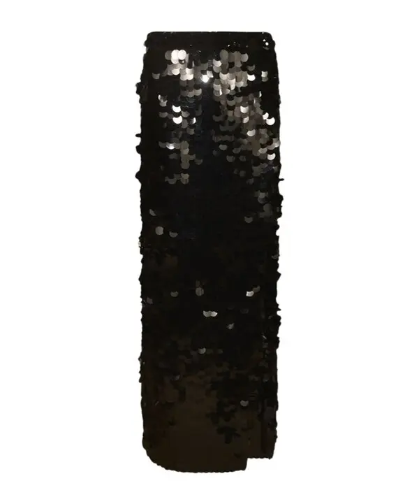 P.a.r.o.s.h Sequin Embellished Long Skirt - Black