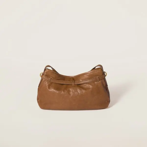 Miu Miu Nappa Leather Shoulder Bag - Oak