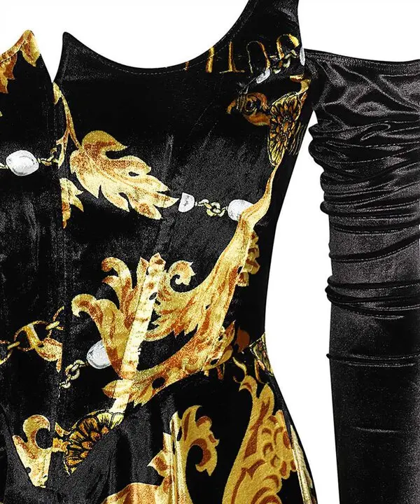 Versace Chain Print Corset Dress