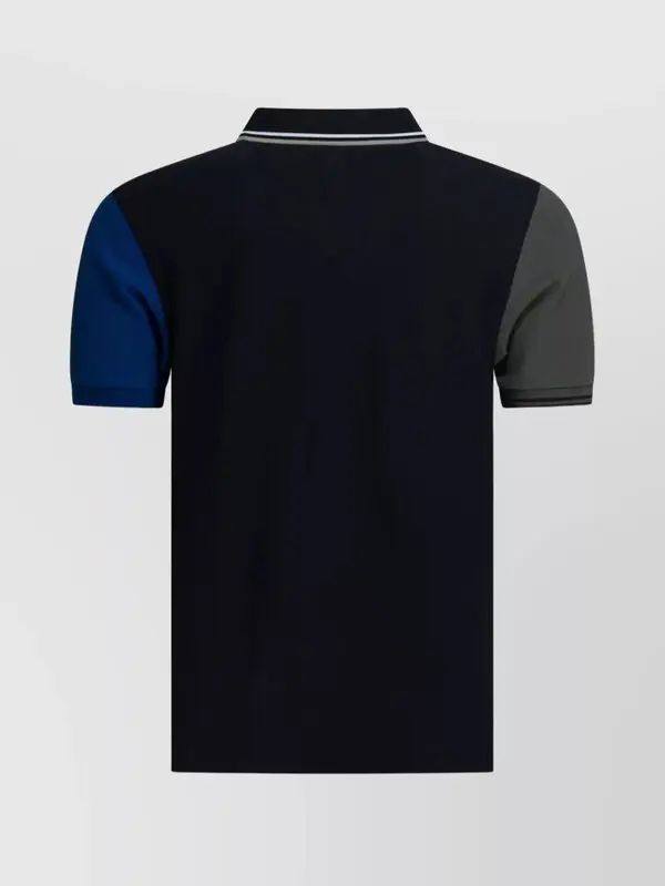 Comme Des Garçons Contrasting-color Short-sleeved Polo Shirt - Black
