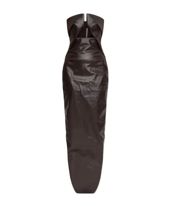 Rick Owens Hollywood Cut-out Prong Gown - Brown