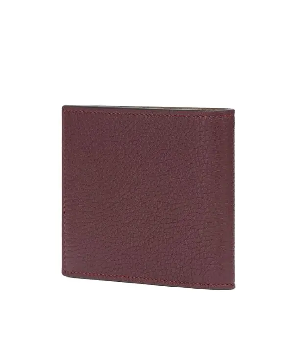 Fendi Burgundy Leather Bi-fold Wallet