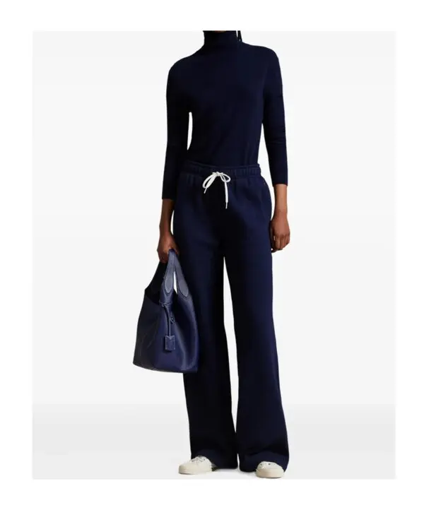 Polo Ralph Lauren Wide Leg Logo Embroidered Drawstring Pants