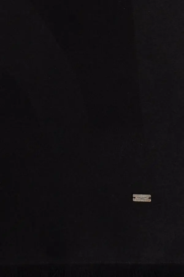 Saint Laurent Monogram Frayed Edge Scarf
