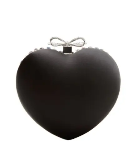 SELF-PORTRAIT Embellished Heart Clutch Bag - Multi-color