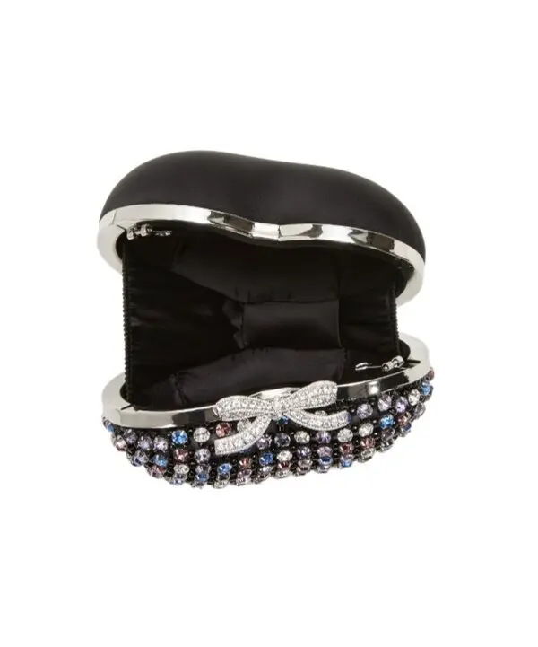 SELF-PORTRAIT Embellished Heart Clutch Bag - Multi-color