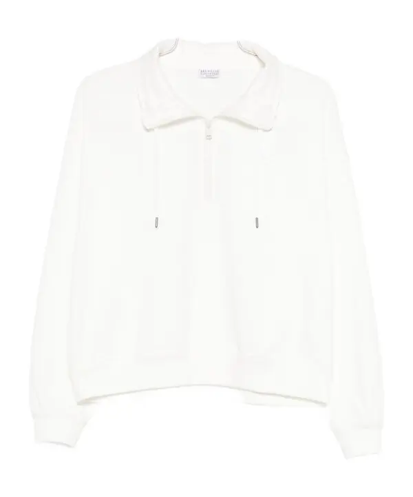 Brunello Cucinelli Quarter-zip Detailed Sweatshirt