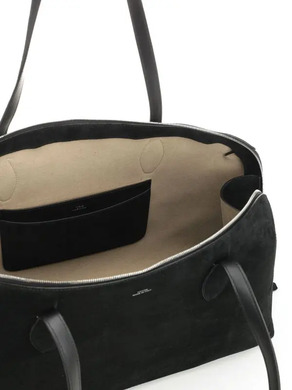 TOTEME Zipped Tote Bag With Double Top Handles - Black