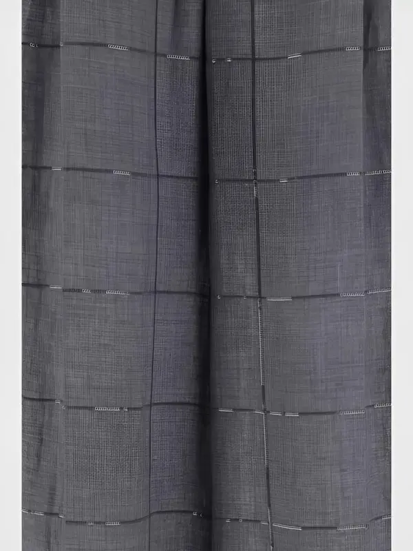 Brunello Cucinelli Checked Wide-leg Pants - Gray