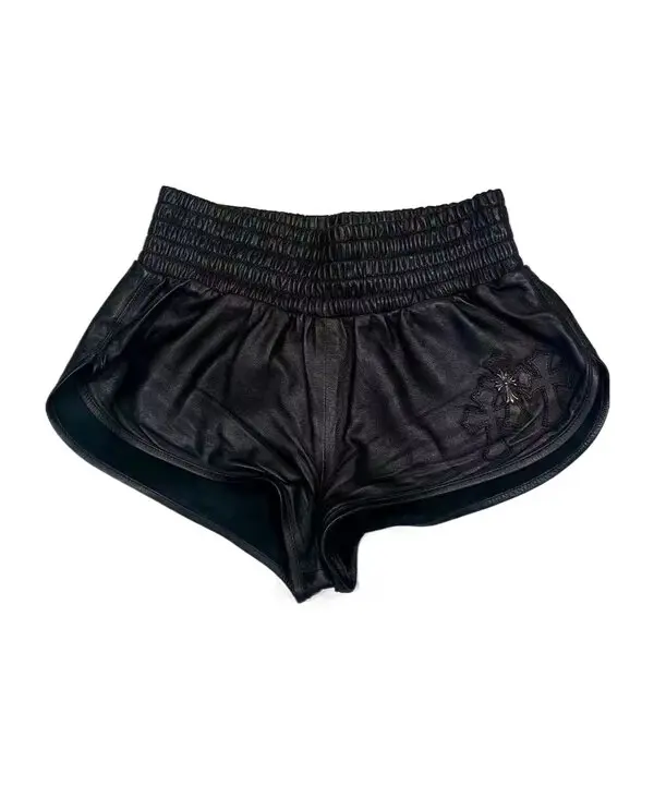 Chrome Hearts Cross-patched Leather Shorts - Black